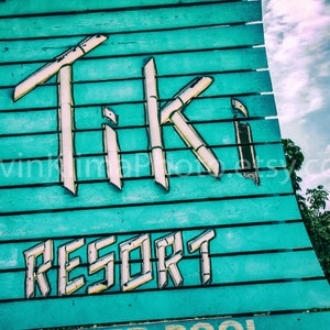 TIKI RESORT Florida Keys Sign Photography Print Vintage Sign - Etsy