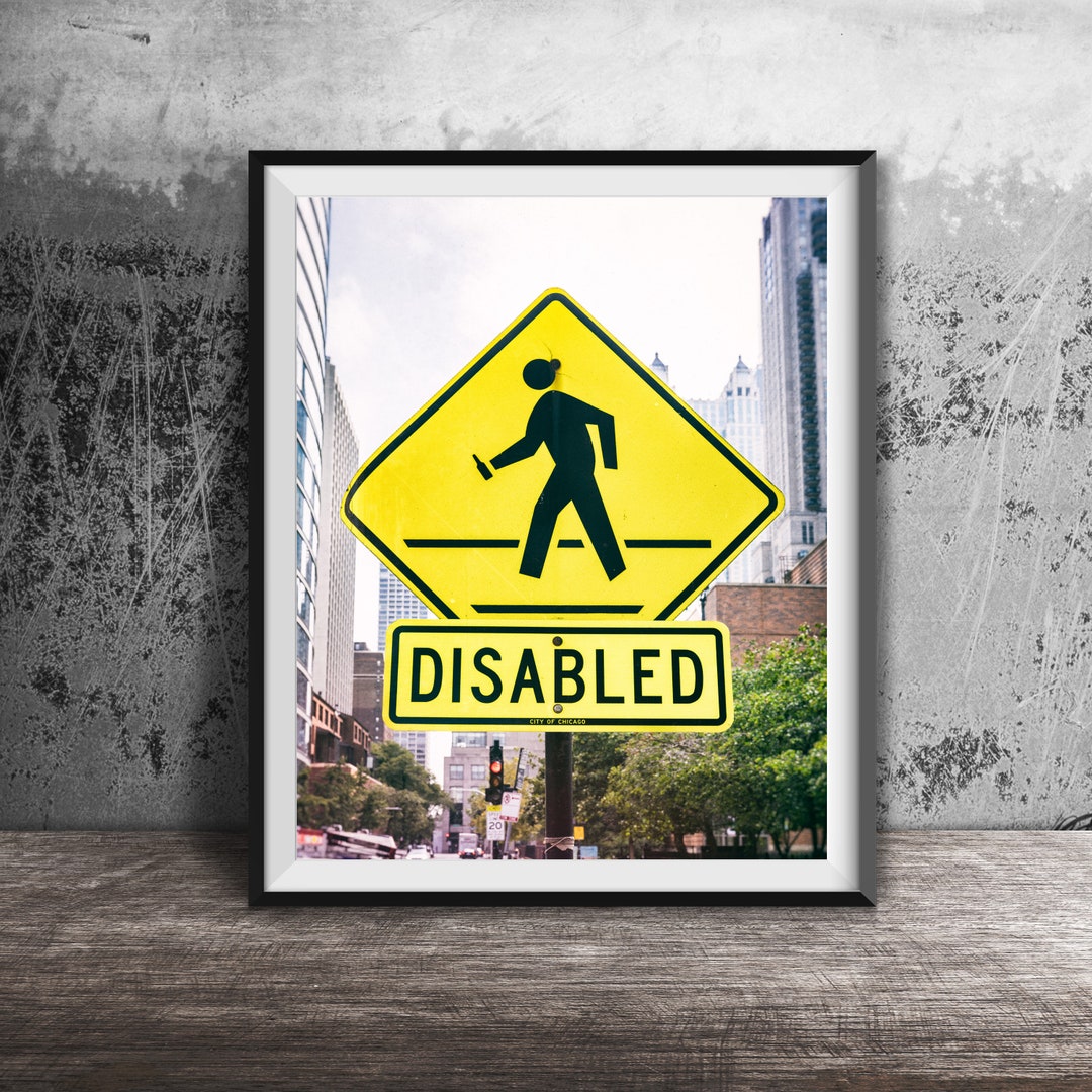 DRUNK AND DISABLED - Unframed Modern Photography Art Print - Funny ...