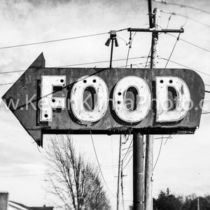 FOOD, Diner Neon Sign - Unframed Kitchen Decor - Eat Food Sign ...