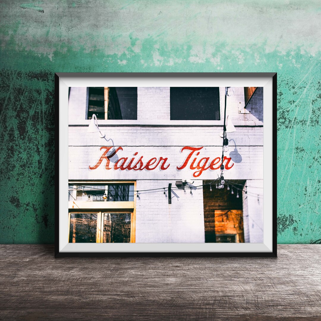 Kaiser Tiger - Chicago Bar Sign - Chicago Photography Art Print - West ...