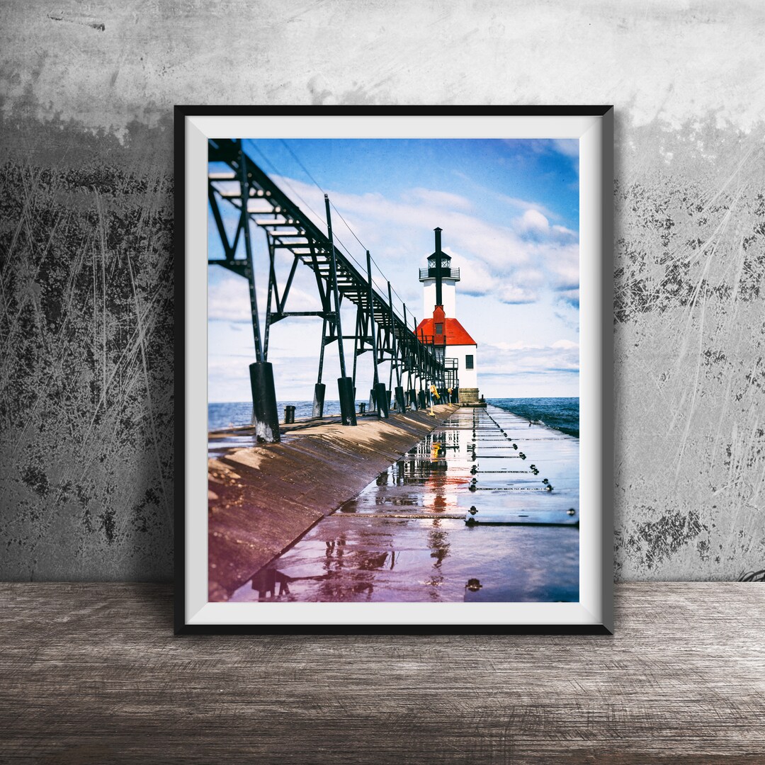 ST. JOSEPH LIGHTHOUSE, Michigan - Unframed Photography Print - Western ...