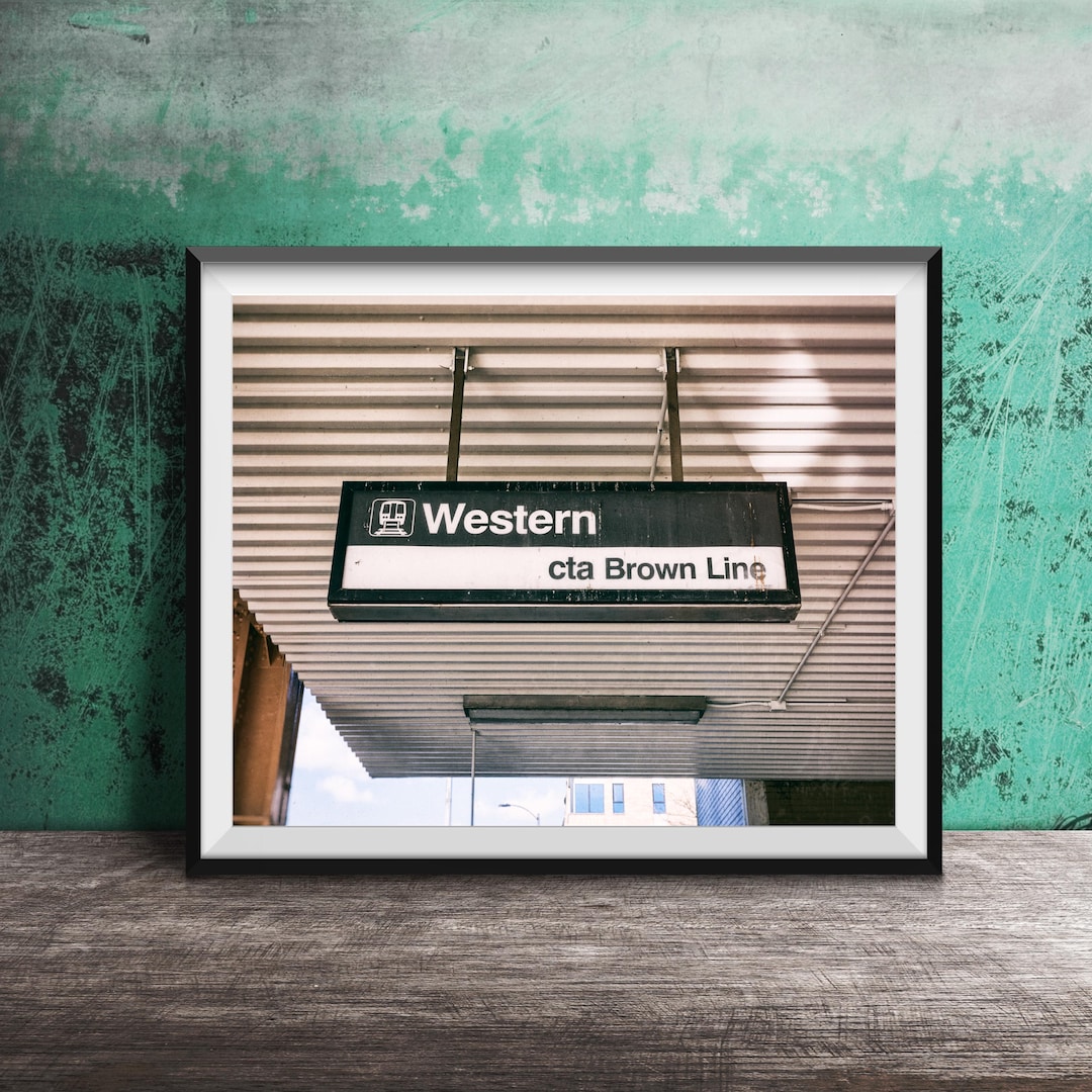 WESTERN CTA Brown Line, Chicago - Unframed Photography Print - Lincoln ...