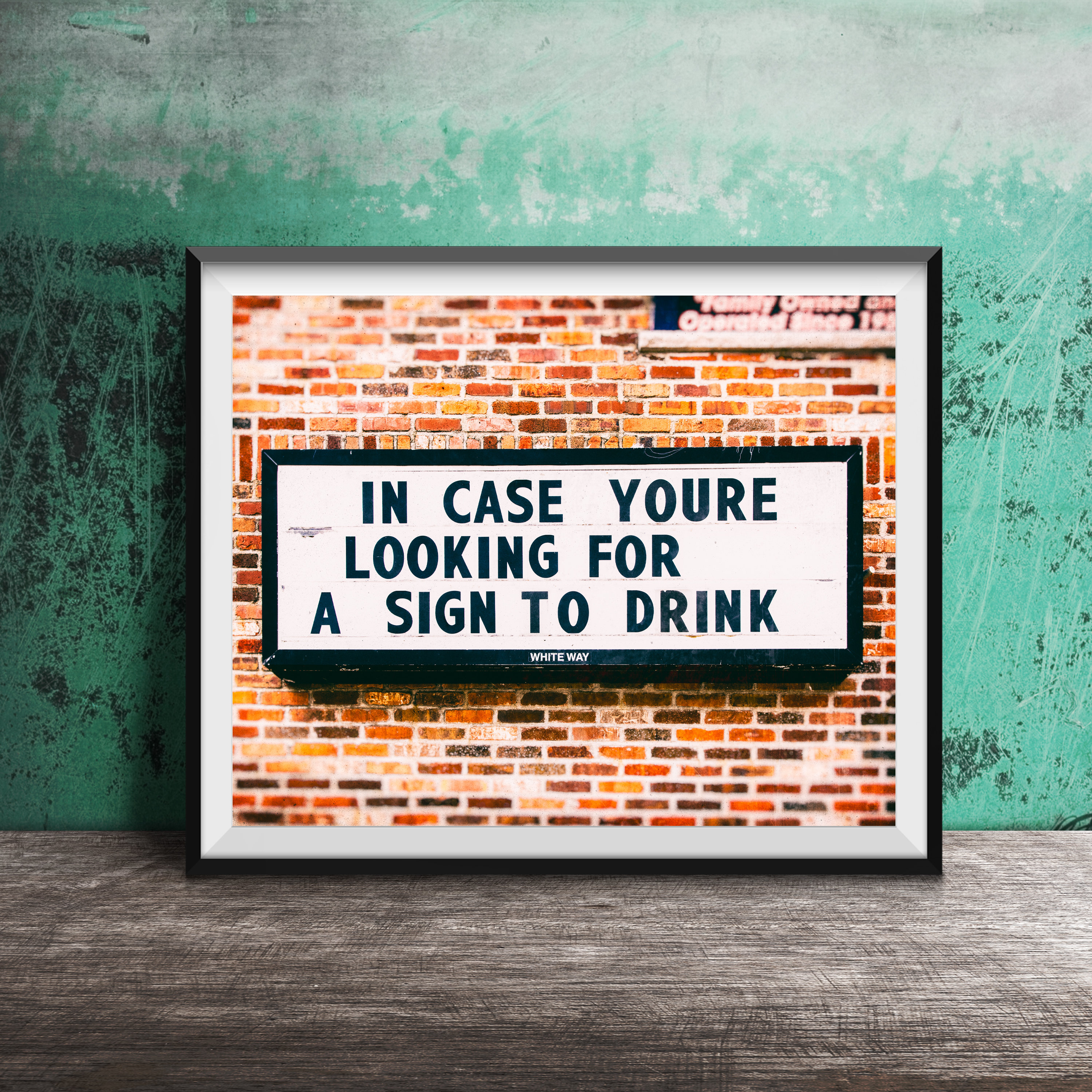 SIGN TO DRINK Bar Photo Retro Neon Sign Dining Room - Etsy UK