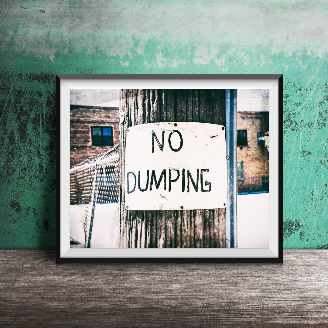 BATHROOM - RESTROOM - TOILET - No Dumping - Unframed Photography Print ...
