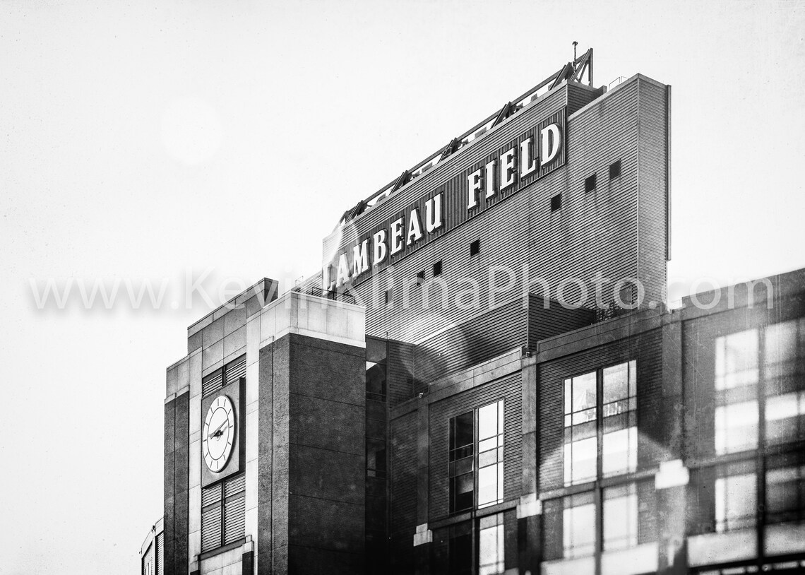 Lambeau Field Stadium Sign Modern Photography - Unframed Photo Print ...