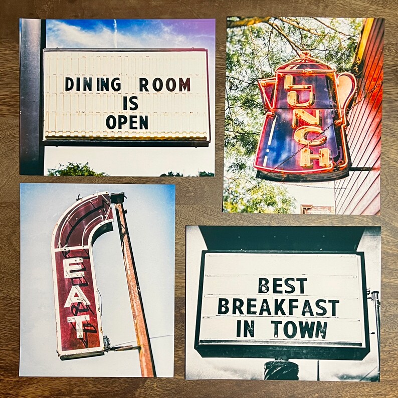 EAT - Diner Neon Sign - Cafe Art - Kitchen Decor - Sign Photography ...