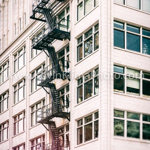 CITY FIRE ESCAPE - Unframed Photography Print - Detroit, Michigan - Etsy