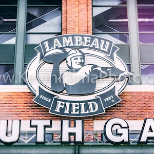 Green Bay Packers, Lambeau Field Gate Sign Modern Photography ...