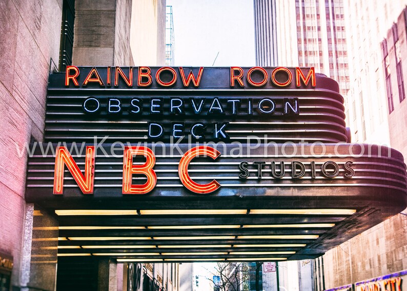 RAINBOW ROOM - NBC Studios - Observation Deck - New York City Sign ...