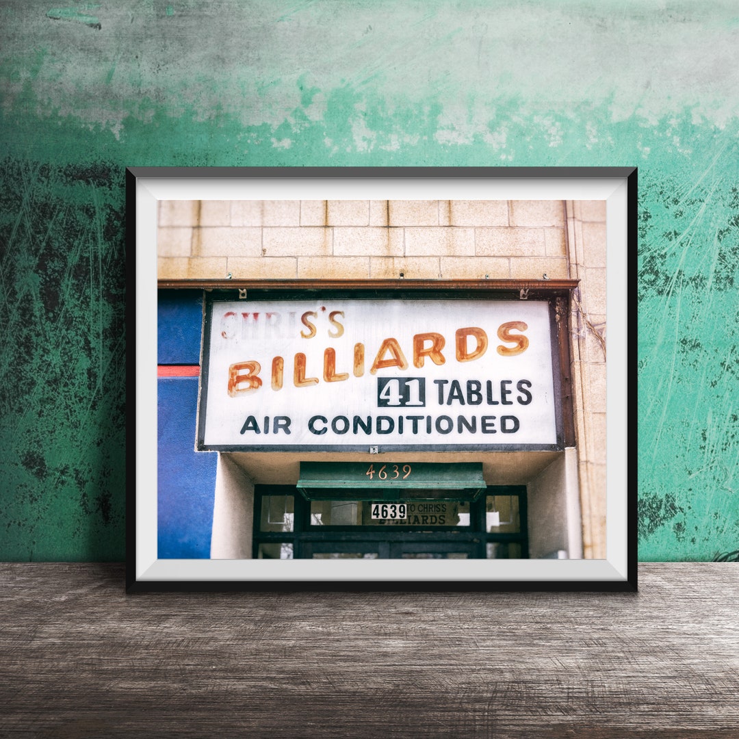 CHRIS'S BILLIARDS - Portage Park, Chicago - Unframed Photography Print ...