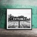 Entrance, Arrow Sign Photography Original Wall Art Photo Modern ...