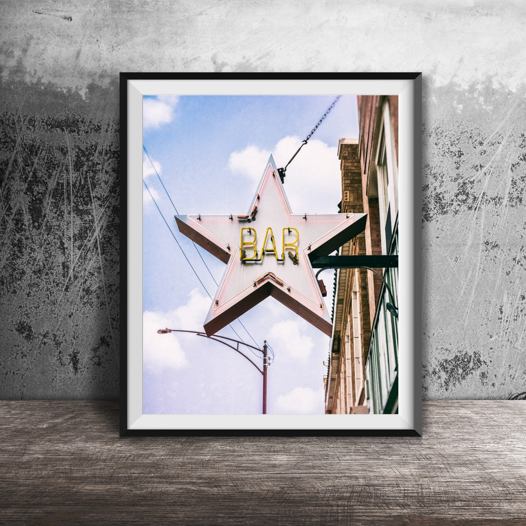 STAR BAR - Unframed Photography Print - Liquors, Beer, Cocktails ...