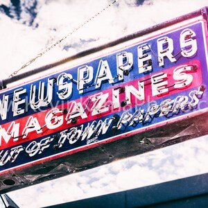 Newspaper Stand Magazine Stand Sign Neon Sign Art - Etsy