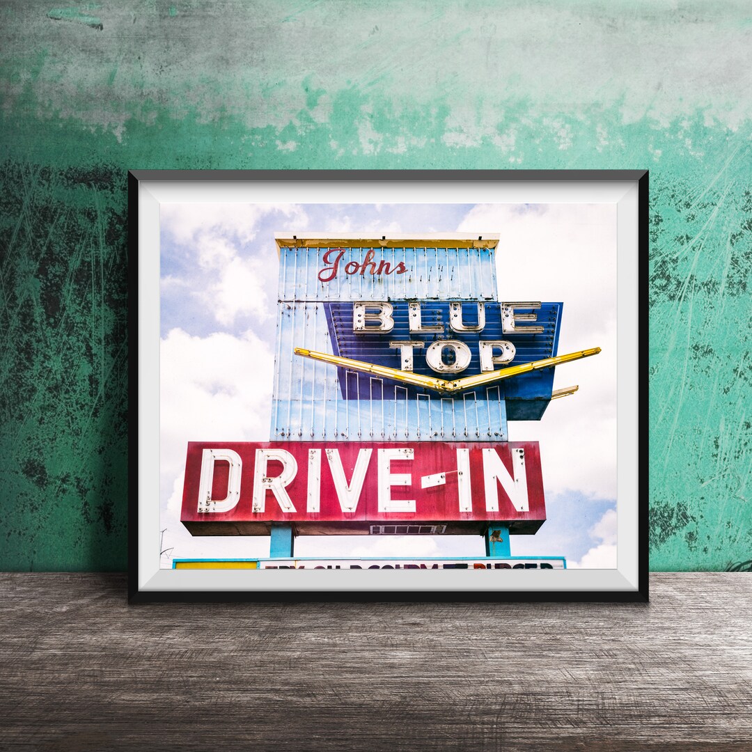 John's BLUE TOP Drive-in, Highland, IN Unframed Photography Print ...
