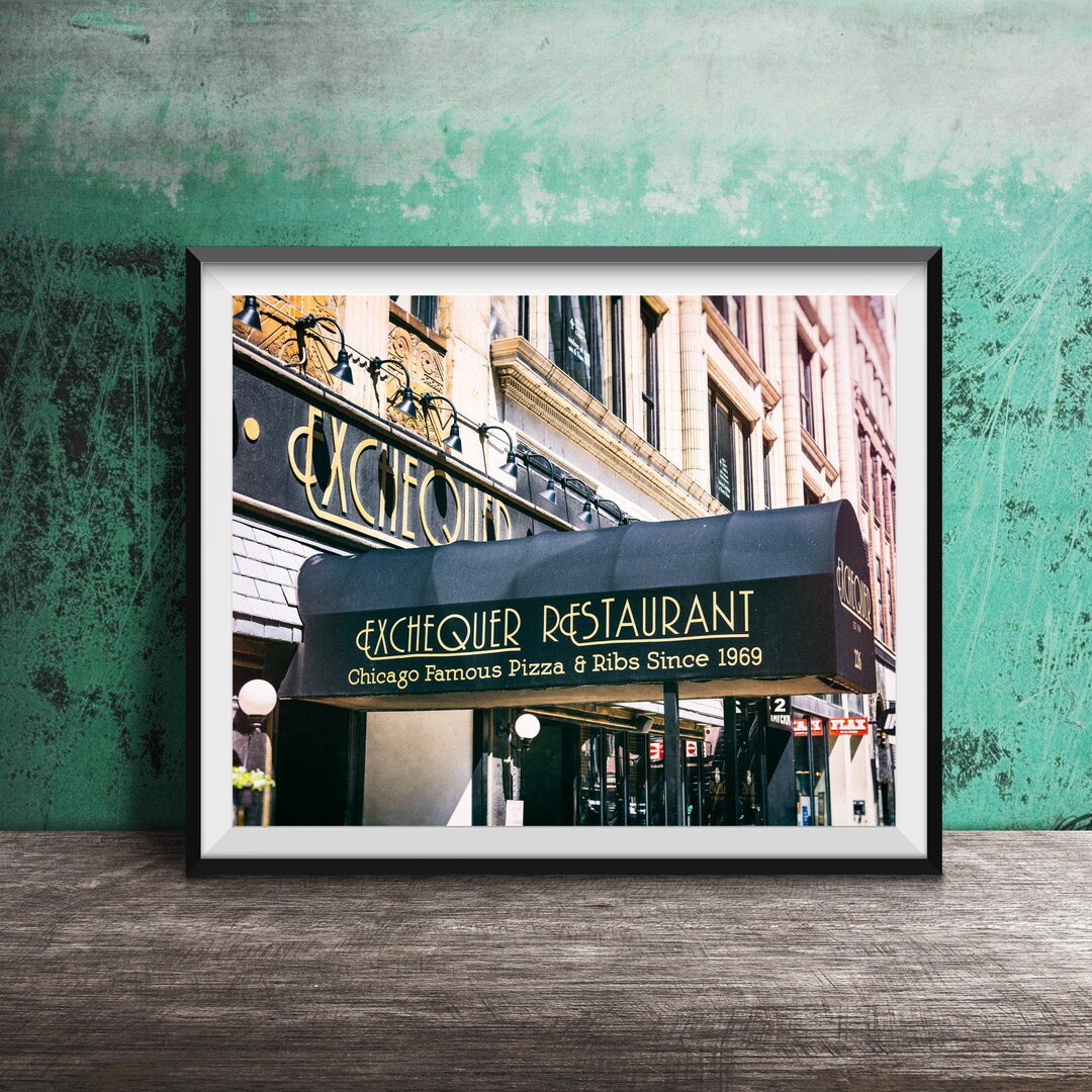 Chicago Restaurant Wall Art - Exchequer Restaurant Pub - Unframed ...