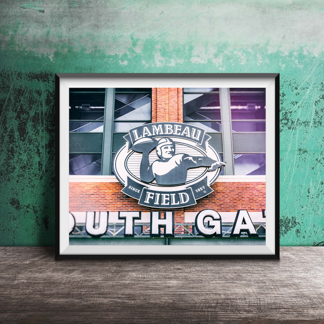 Green Bay Packers, Lambeau Field Gate Sign Modern Photography ...