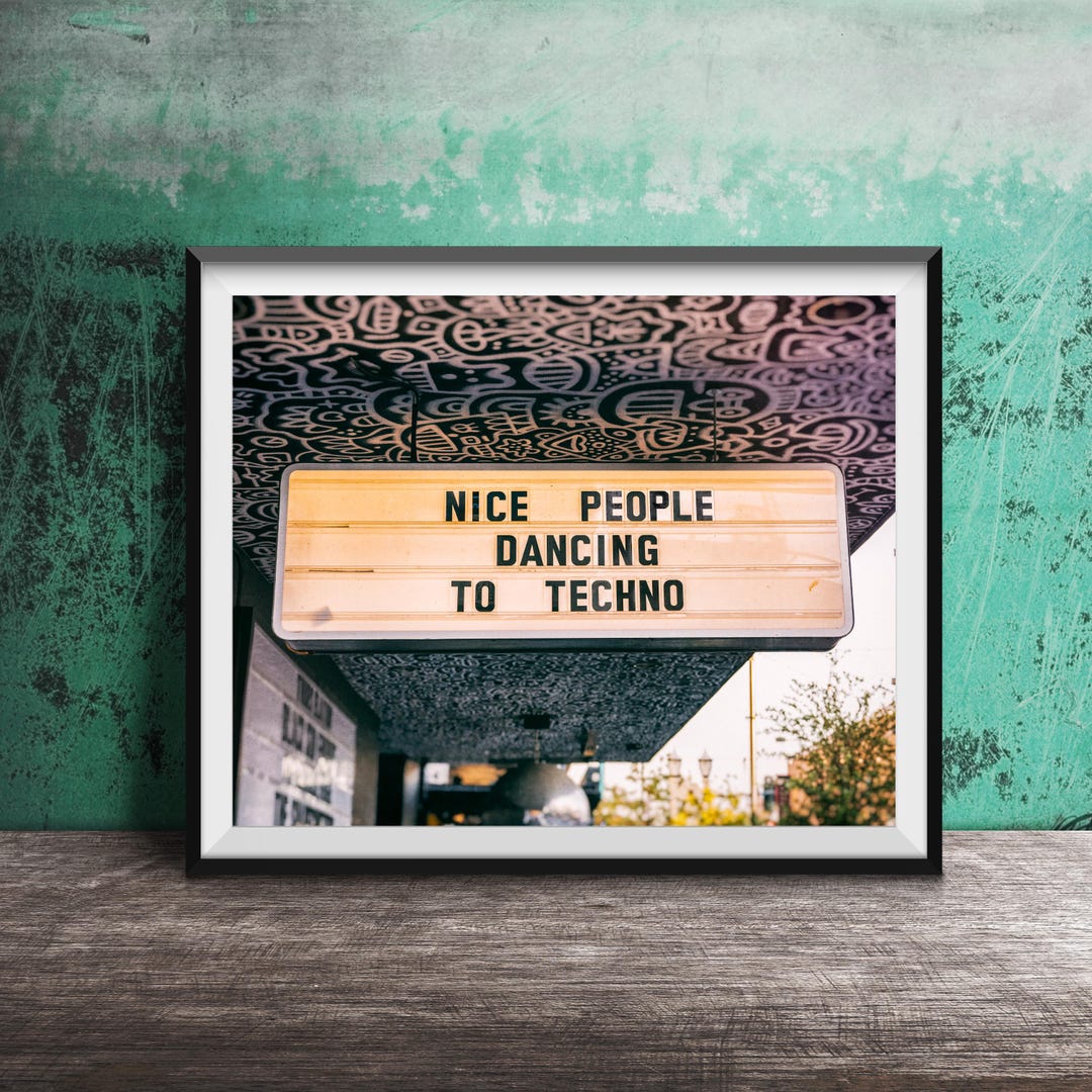 NICE PEOPLE DANCING to Techno - Unframed Photography Print - Dance Club ...