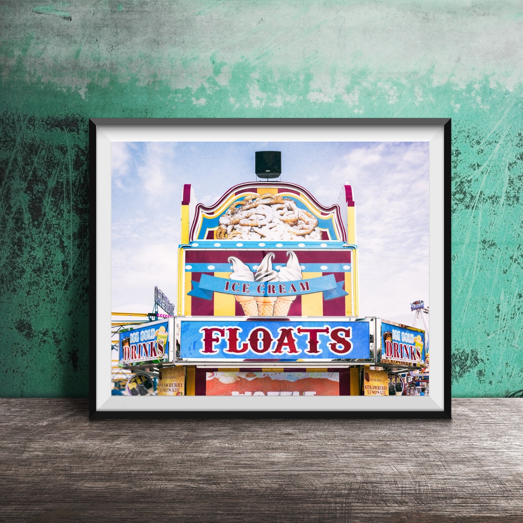 ICE CREAM FLOATS - Unframed Photography Print - Bright Colorful Kitchen ...