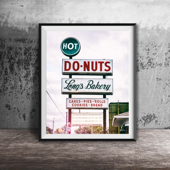 Long's Bakery HOT DONUTS DOUGHNUTS Donut Sign - Etsy