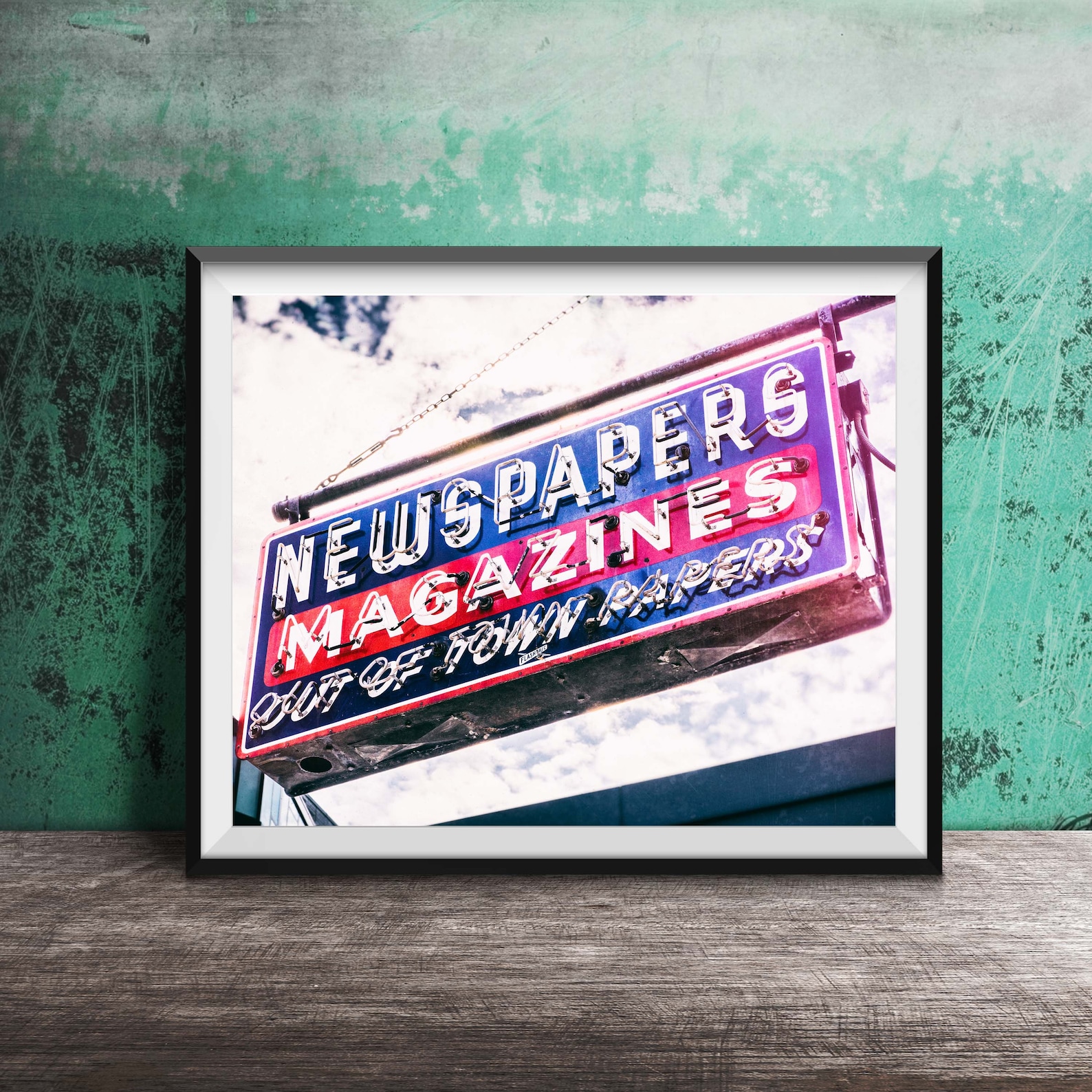 Newspaper Stand Magazine Stand Sign Neon Sign Art - Etsy