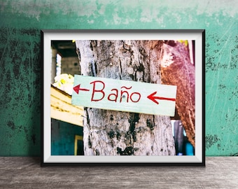 Spanish Toilet Sign - Etsy