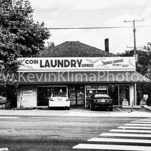 COIN LAUNDRY - Laundromat - Vintage Sign Photography - Laundry Room Art ...