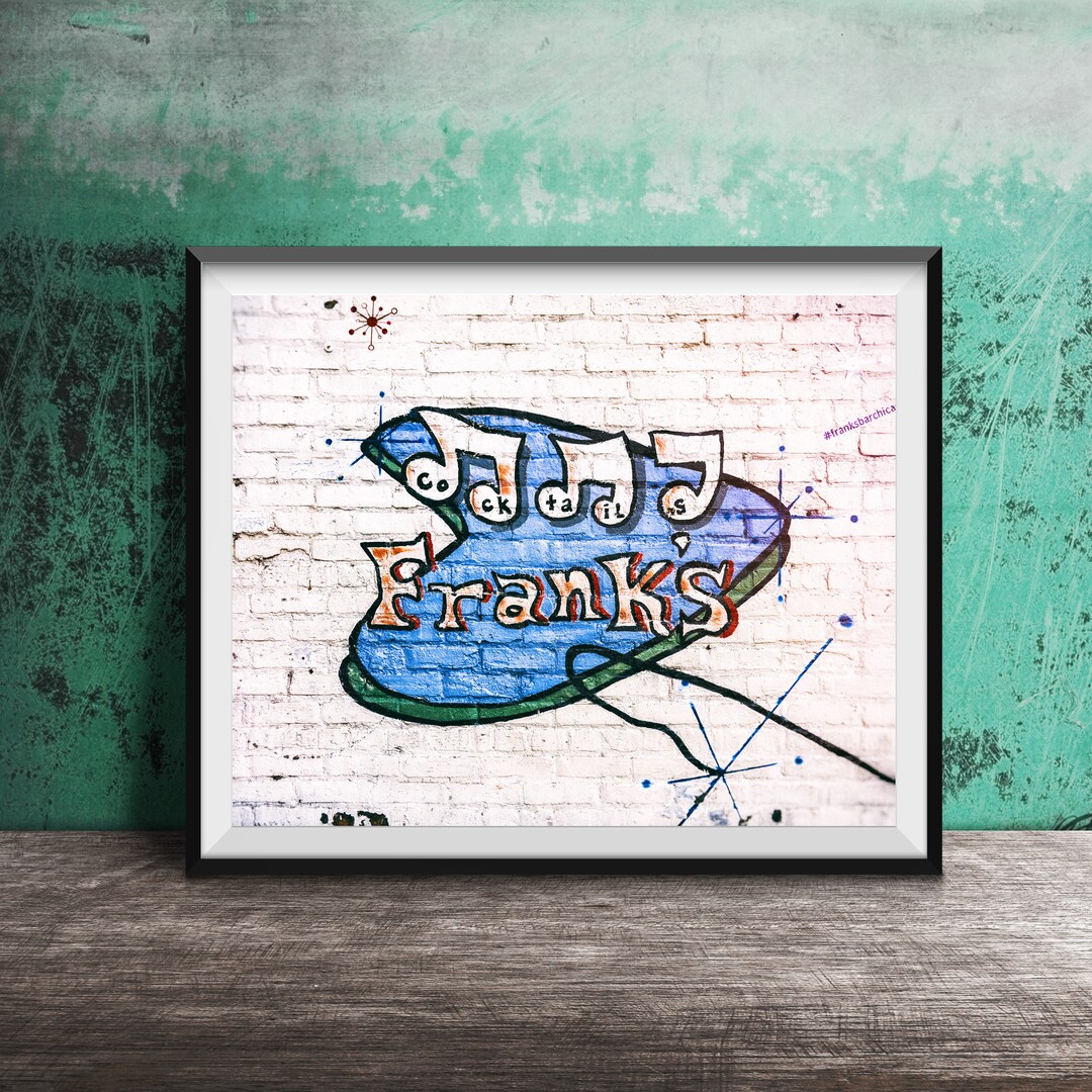 FRANK'S BAR Sign Photo Print, Chicago Bar - Chicago Sign Photography ...