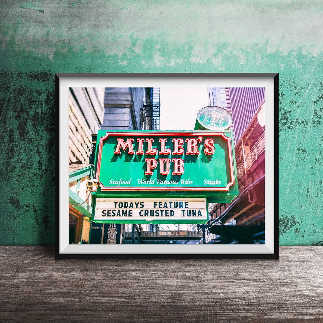 Miller's Pub - Chicago Photography Print - Chicago Sign Photo ...