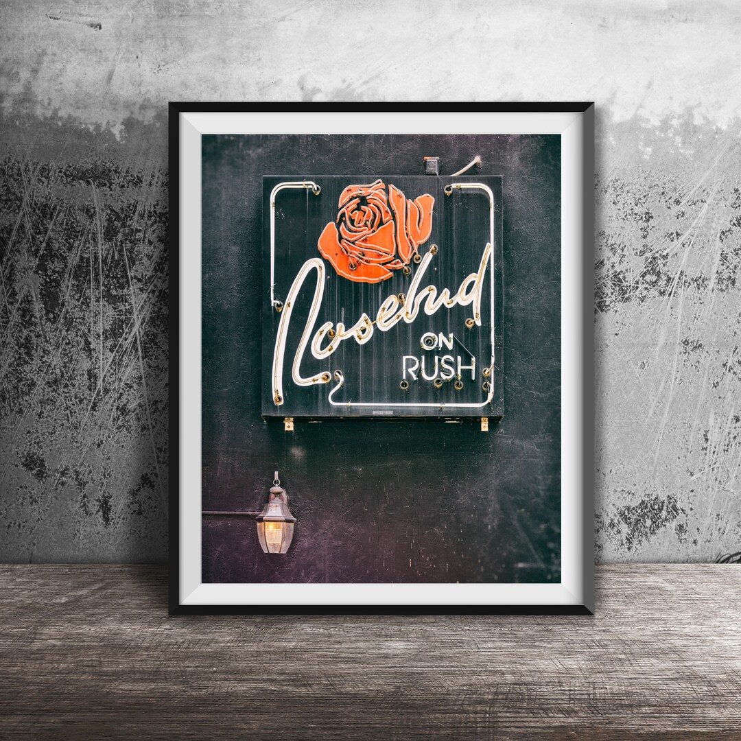 ROSEBUD ON RUSH - Gold Coast, Chicago Wall Art - Unframed Chicago Sign ...