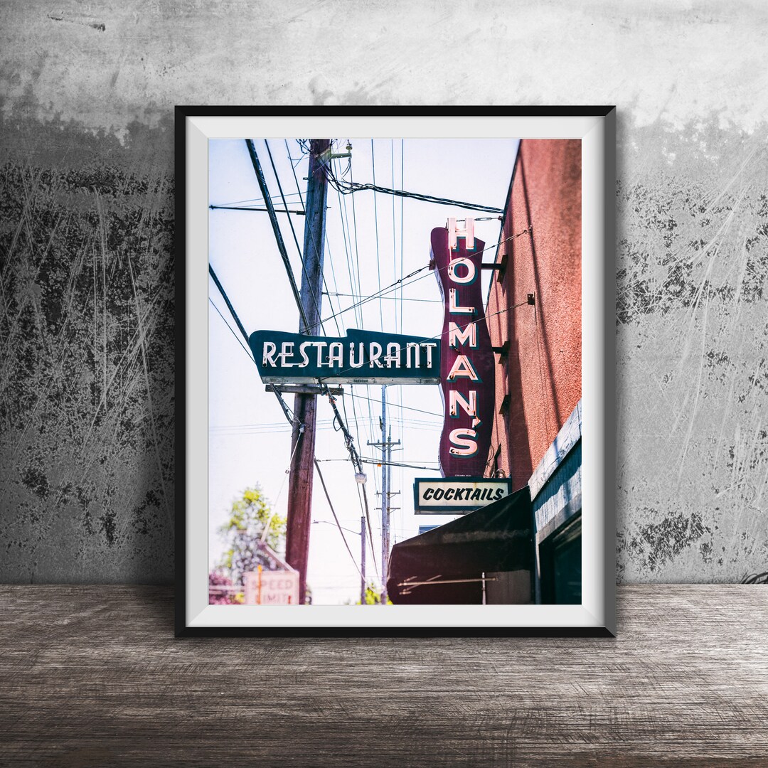 HOLMAN'S Restaurant, Bar, Cocktails, LAURELHURST, Portland Wall Art ...