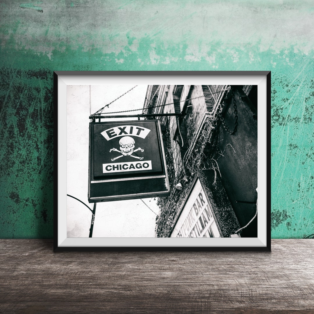 Exit, Chicago Wall Art - Chicago Bar Sign Photography - Etsy