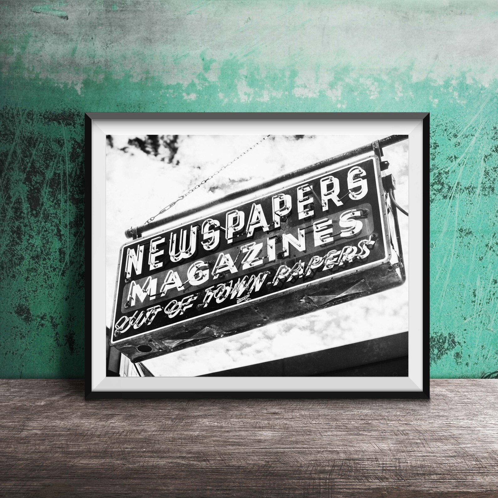 Newspaper Stand Magazine Stand Sign Neon Sign Art - Etsy