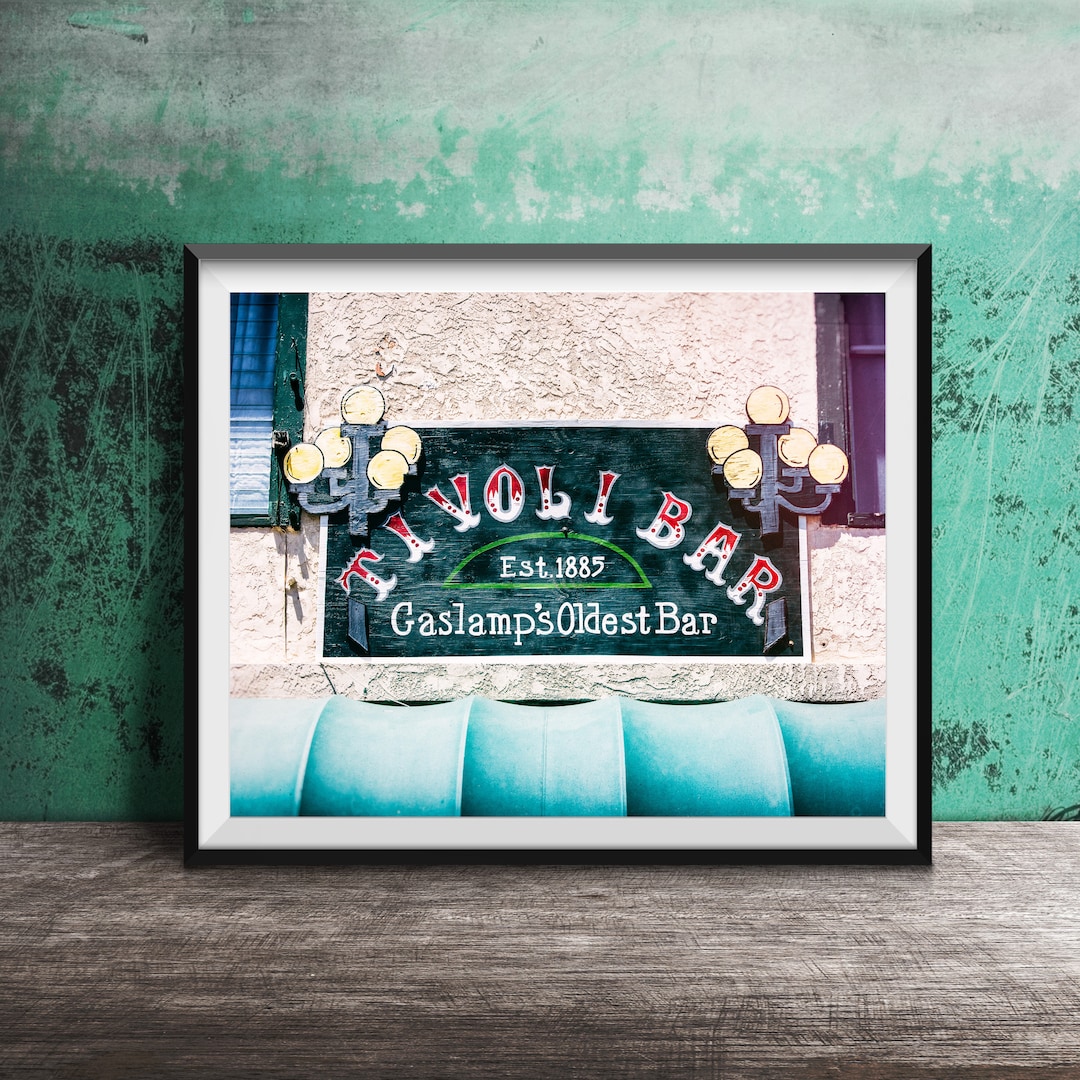Tivoli Bar Art Print, San Diego Bar Print - Unframed Photography Print ...