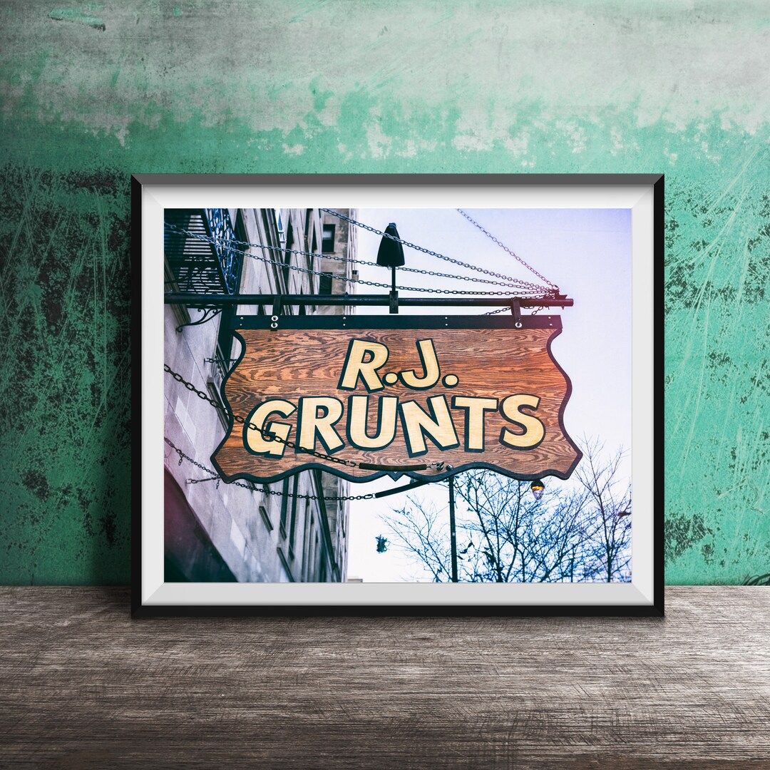 RJ GRUNTS Chicago Sign Photo Print - Chicago Restaurant Sign Photography Print - Unframed ...