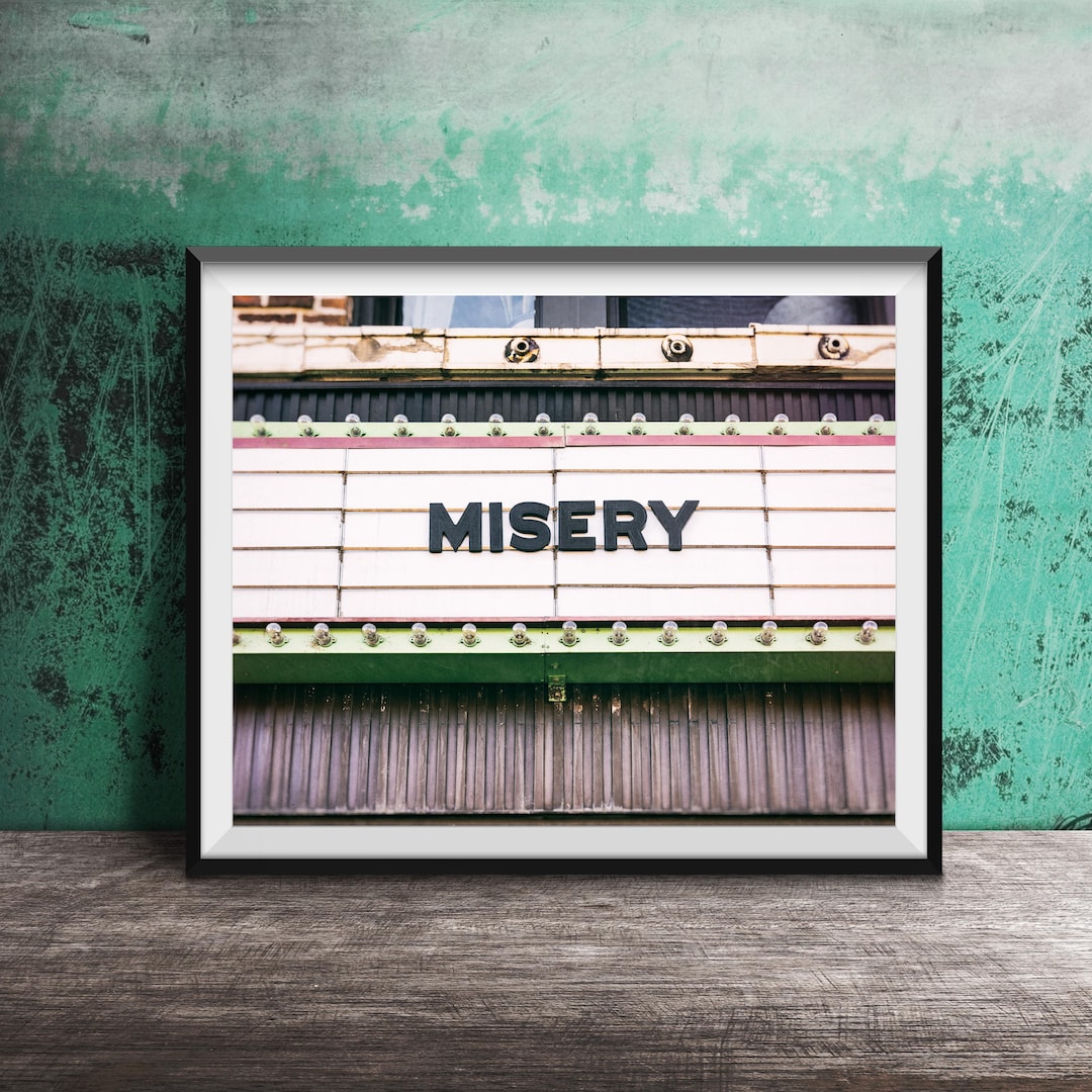 MISERY - Unframed Photography Print- Horror Movie Sign, Vintage Movie ...