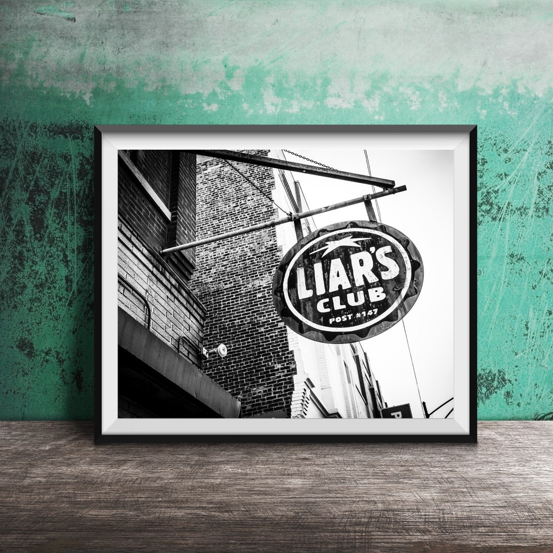 Liar's Club Chicago Photography Art Print Unframed Bar - Etsy