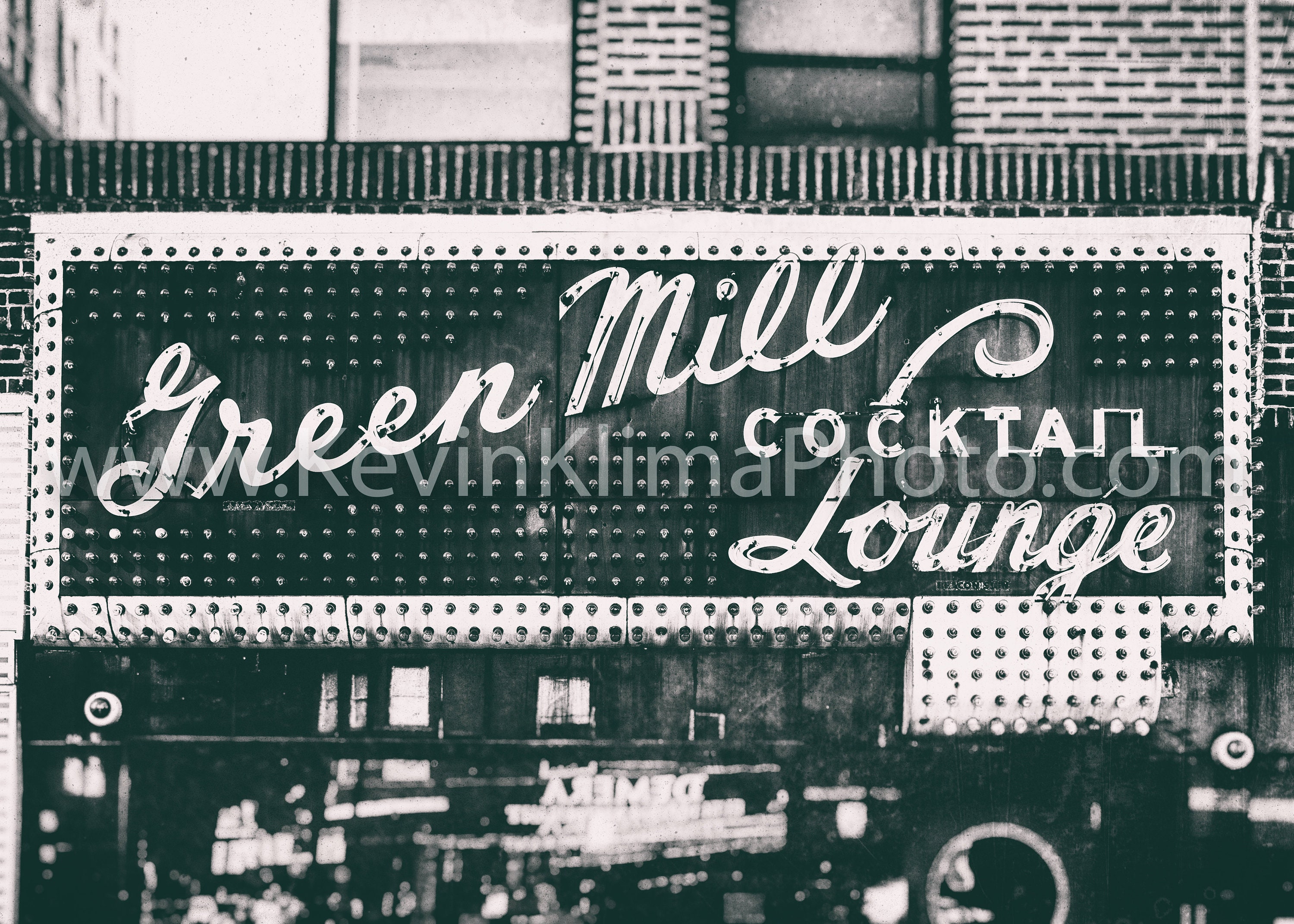 Green Mill Chicago Photography Art Print Unframed Neon Sign | Etsy