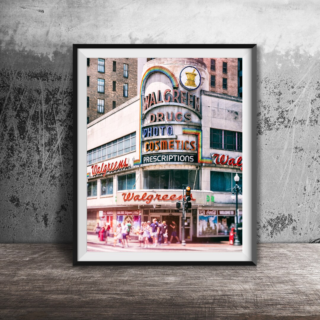 WALGREENS Neon Sign - Bathroom Pharmacy Sign - Unframed Photography ...