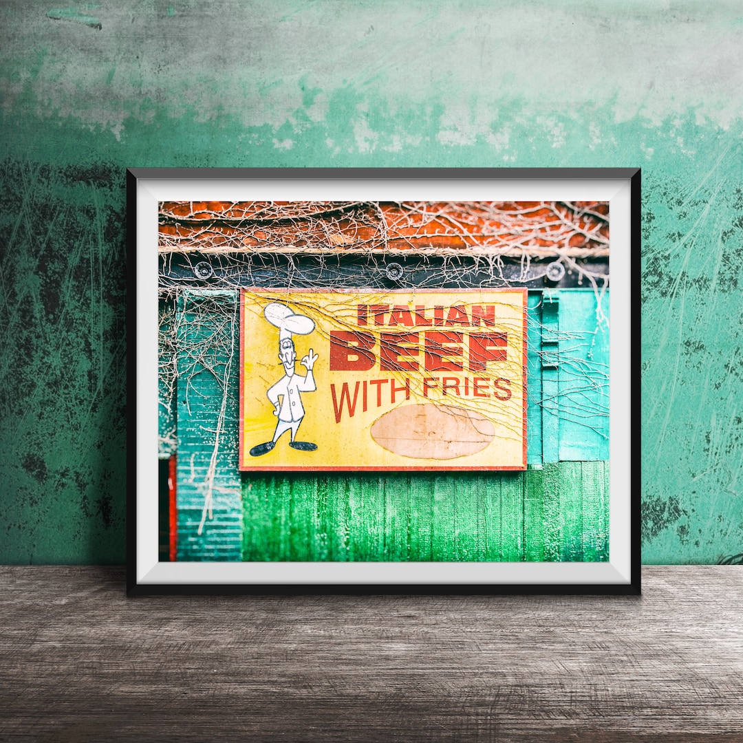 ITALIAN BEEF Wall Art - Food Sign Photography - Unframed Restaurant ...