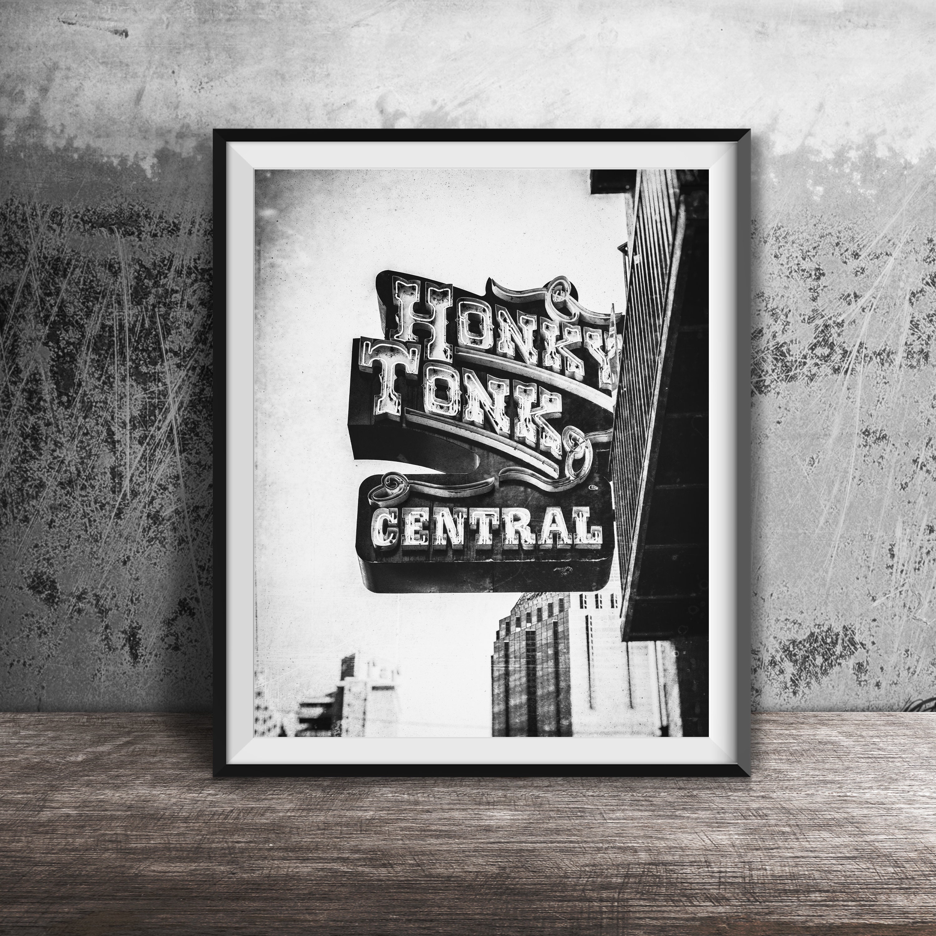 HONKY TONK Central - Nashville Bar Sign Photography - Street Art - Wall ...