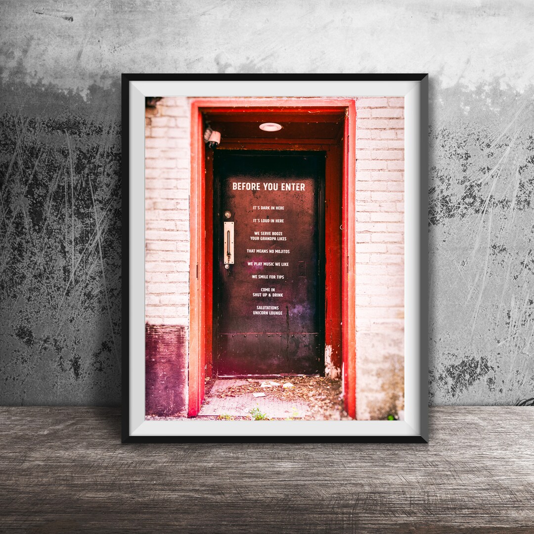NO MOJITOS, Kitchen Bar Art Sign Print - Unframed Art Photography Print ...