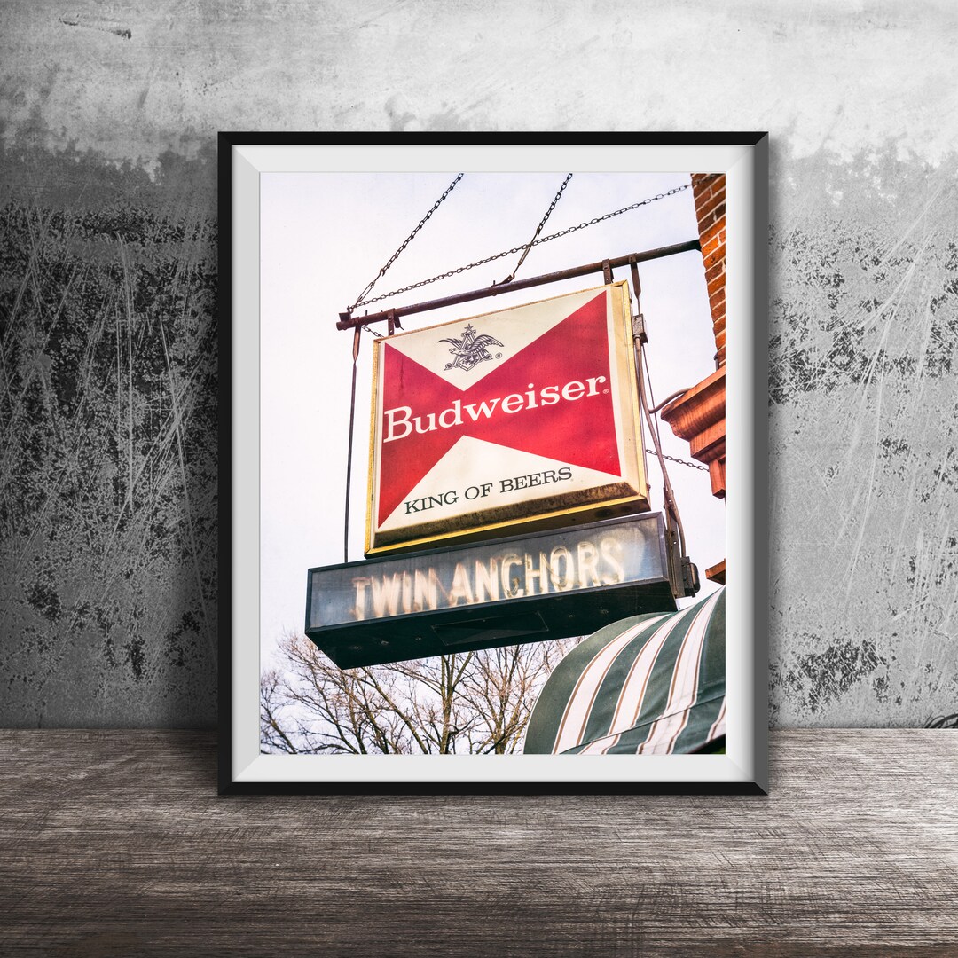 Twin Anchors, Budweiser Beer Print, Unframed Chicago Wall Art - Chicago ...