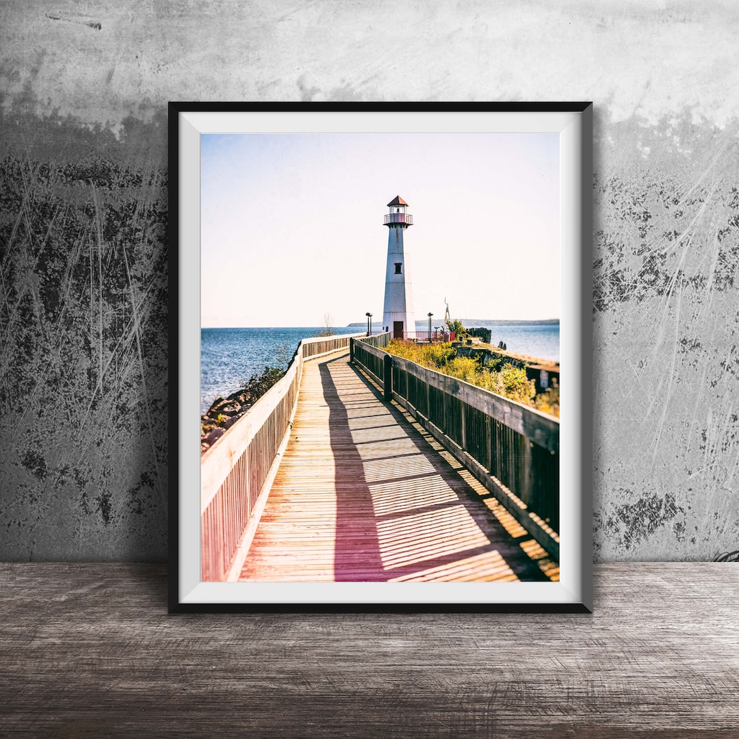WAWATAM LIGHTHOUSE, St. Ignace, MI - Unframed Photography Print - Upper ...