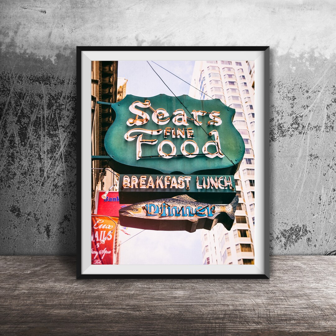 San Francisco Photography Print - Sears Fine Food - Modern Wall Art ...