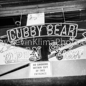 CUBBY BEAR Bar Sign Photo Print, Wrigley Field Bar - Chicago Sign ...