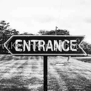 Entrance, Arrow Sign Photography - Original Wall Art Photo - Modern ...
