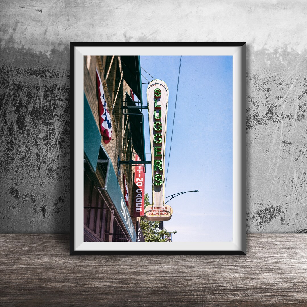 SLUGGERS Sports Bar, Chicago Bar Wall Art Print Lakeview, Chicago Sign ...
