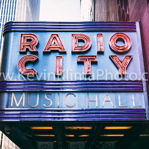 Radio City Music Hall - New York City - NYC Sign Photography Print ...