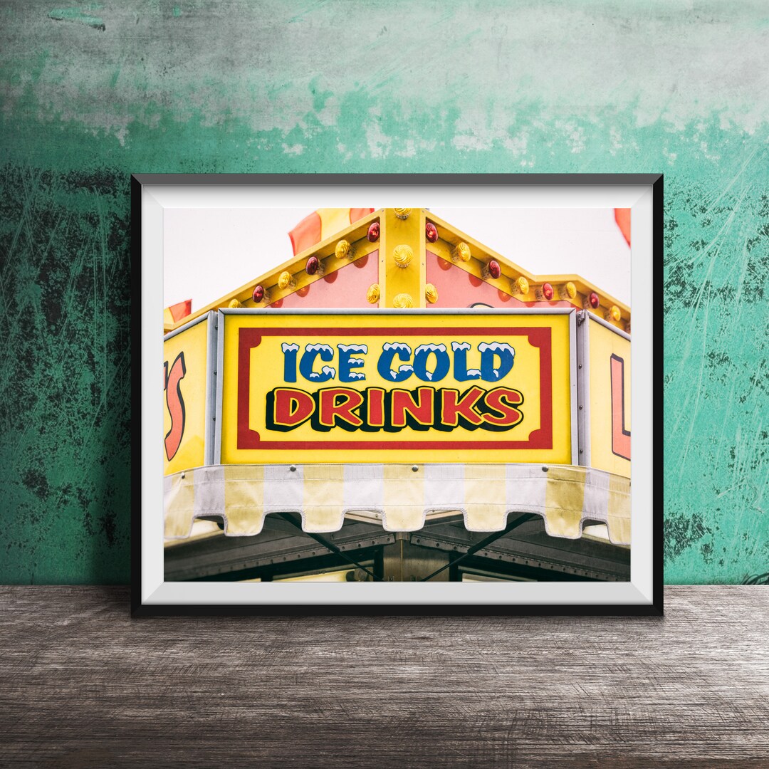 ICE COLD DRINKS - Unframed Photography Print - Bright Colorful Kitchen ...