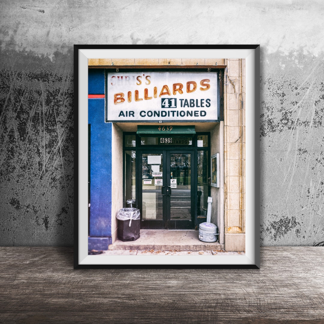 CHRIS'S BILLIARDS - Portage Park, Chicago - Unframed Photography Print ...